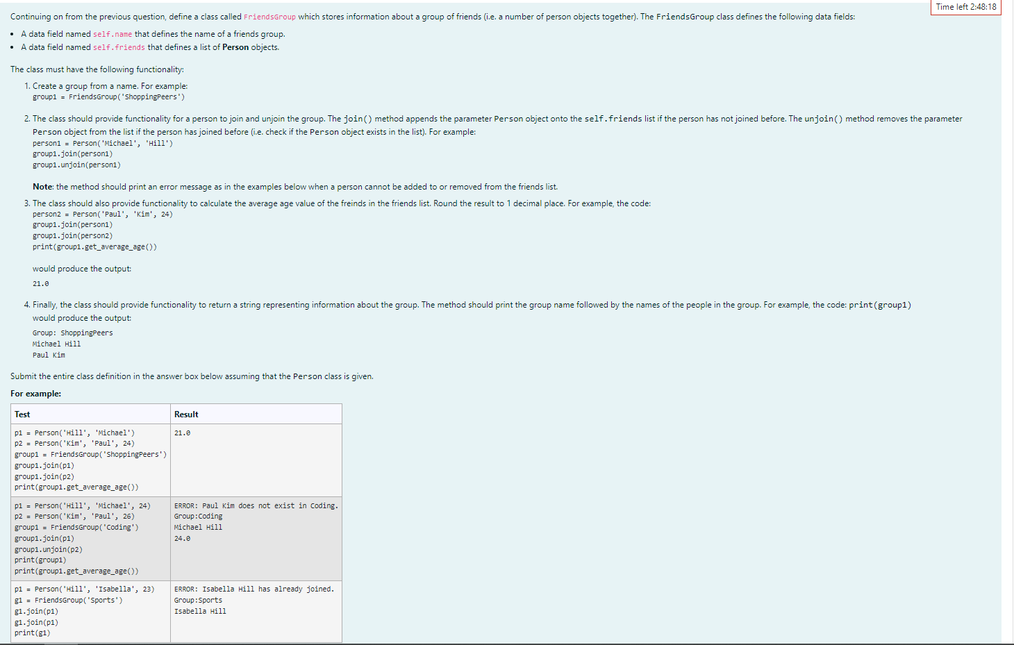 Solved Define a class called Person that can be used to | Chegg.com