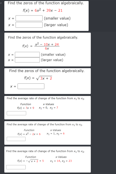 Solved Find the zeros of the function algebraically. f(x) = | Chegg.com