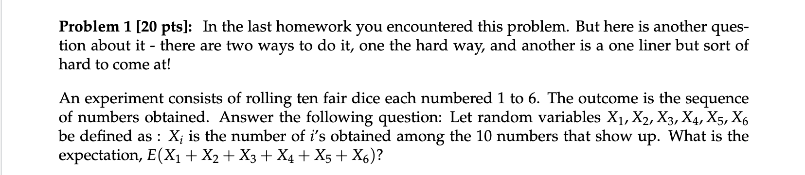 Solved Problem 1 20pts In The Last Homework You 