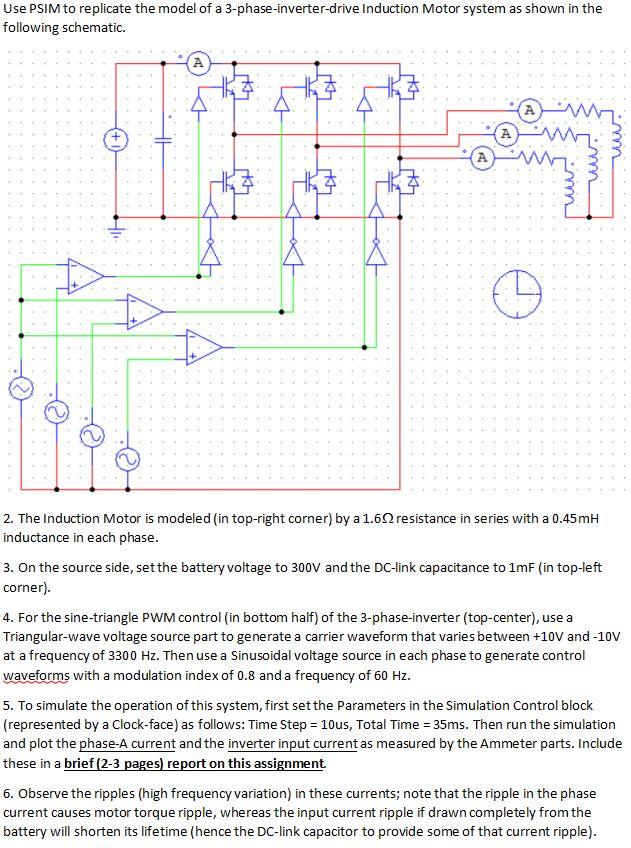 Solved Use PSIM to replicate the model of a | Chegg.com