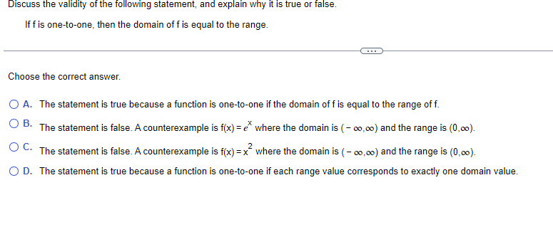 Solved Discuss the validity of the following statement, and | Chegg.com