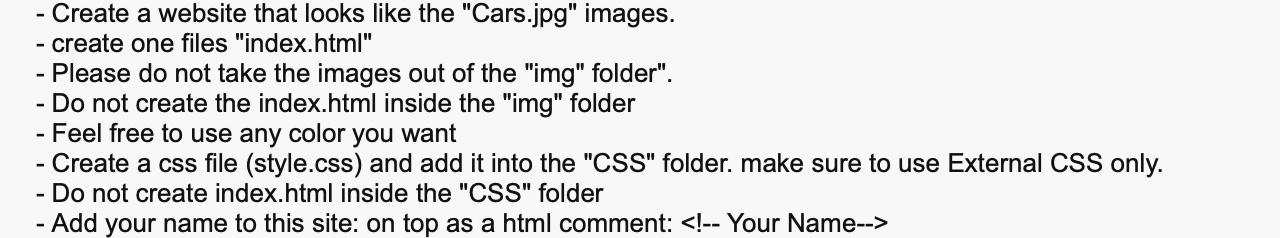 Solved - Create a website that looks like the "Cars.jpg" | Chegg.com