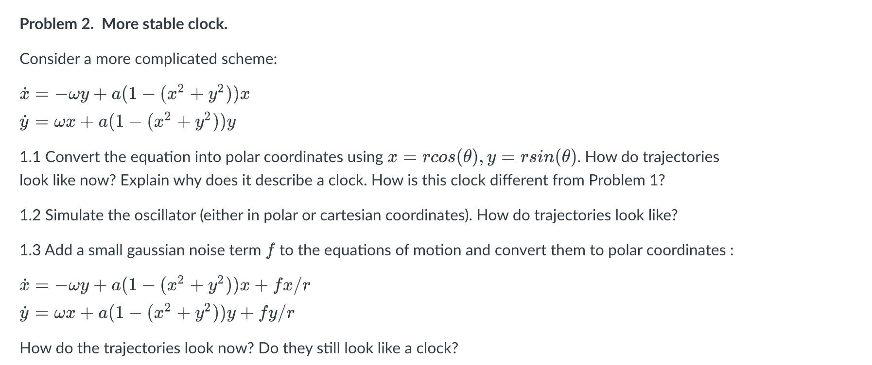 Solved Problem 2. More stable clock. Consider a more | Chegg.com