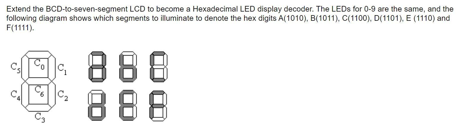 Solved Extend The Bcd To Seven Segment Lcd To Become A 