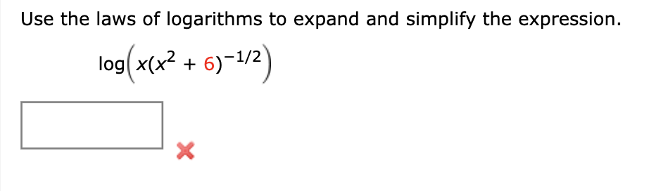 Solved Use the laws of logarithms to expand and simplify the | Chegg.com