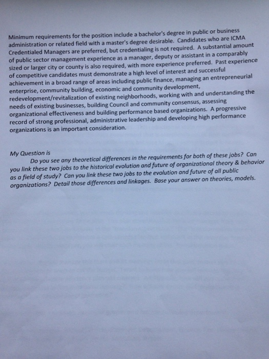 Read The Following Actual Job Postings From Govern... | Chegg.com