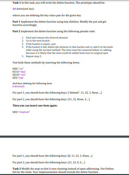 For this lab, you will modify the implementation of a | Chegg.com