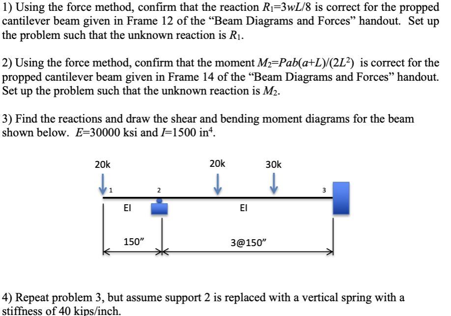 Solved Using force (flexibility) method find the support | Chegg.com