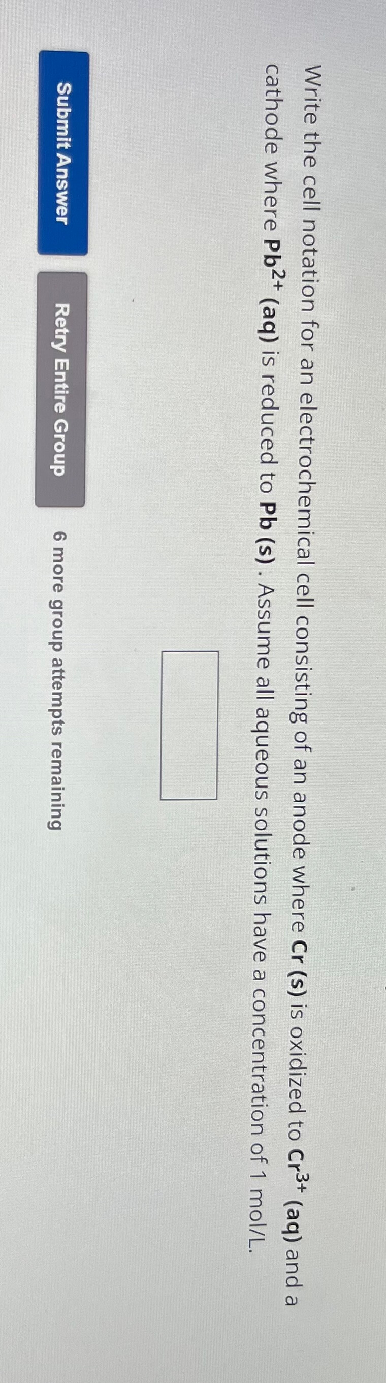 Solved Write The Cell Notation For An Electrochemical Cell