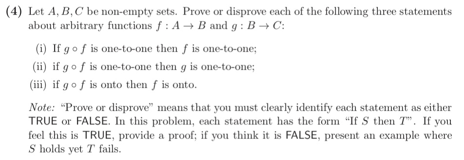 Solved ) Let A,B,C be non-empty sets. Prove or disprove each | Chegg.com