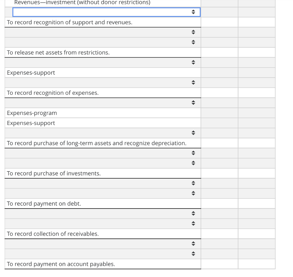 Solved Preparation of not-for-profit journal entries | Chegg.com