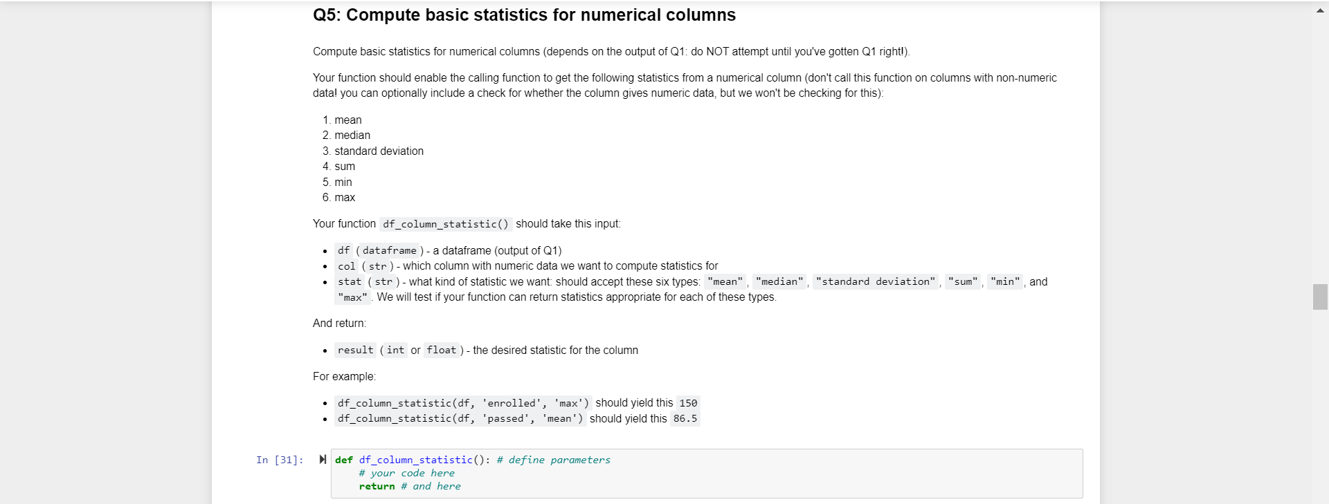 Q1a: Create a dataframe from a list of dictionaries | Chegg.com