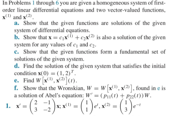 Solved In Problems 1 through 6 you are given a homogeneous | Chegg.com