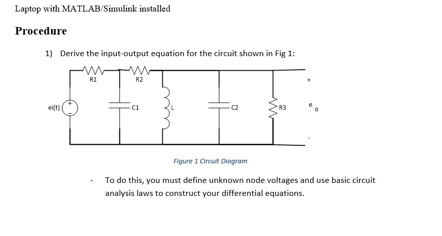 Solved Laptop with MATLAB/Simulink installed Procedure 1) | Chegg.com