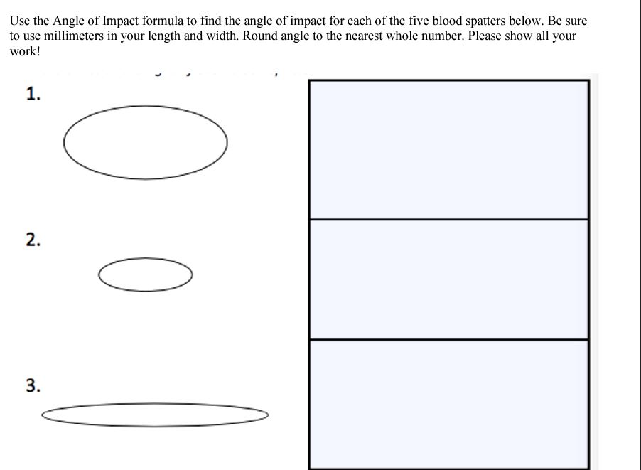 Solved Use the Angle of Impact formula to find the angle of | Chegg.com