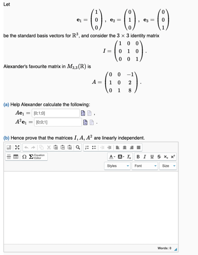 Solved e1=⎝⎛100⎠⎞,e2=⎝⎛010⎠⎞,e3=⎝⎛001⎠⎞ be the standard | Chegg.com