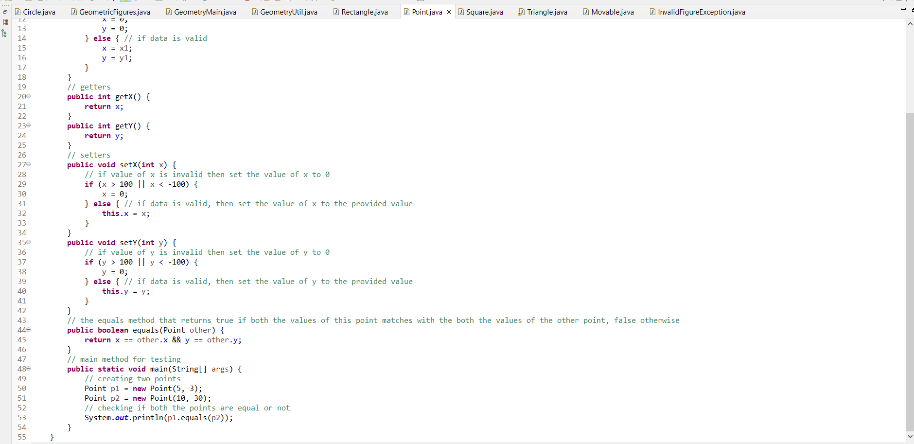 Solved Java Programming. This is what i have for the point | Chegg.com