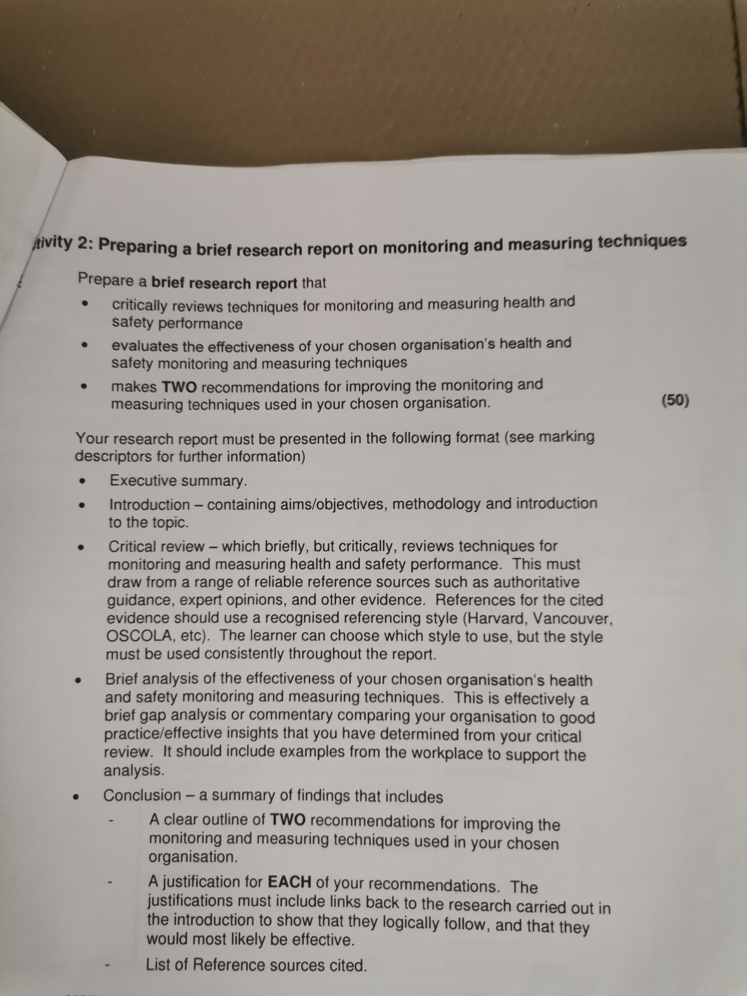 Solved ivity 2: Preparing a brief research report on | Chegg.com
