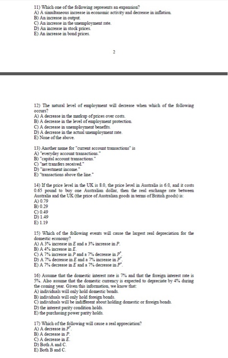 attached is a sample exam paper for the course. I | Chegg.com
