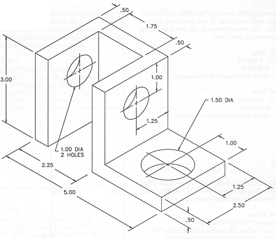Solved (AutoCAD) Create a front, right, and top view of the | Chegg.com