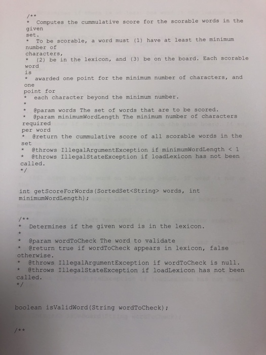 Solved Develop a class from the WordSearchGame.java | Chegg.com