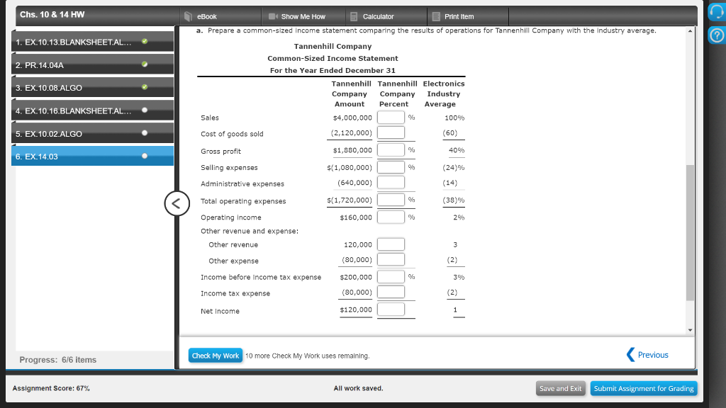 Solved Chs. 10 & 14 HW eBook Show Me How Calculator E Print | Chegg.com