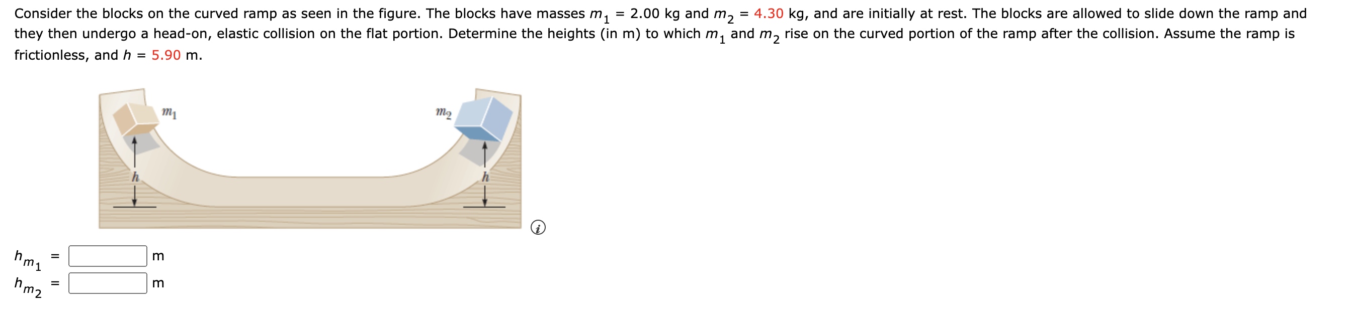 Solved Consider the blocks on the curved ramp as seen in the | Chegg.com
