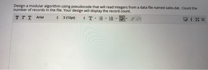 Solved Design A Modular Algorithm Using Pseudocode That Will 8219