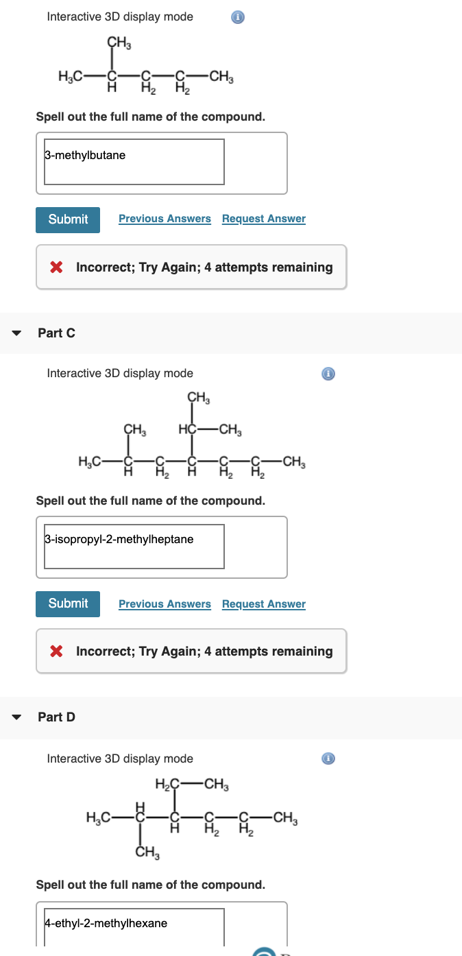 Solved Interactive 3D display mode CH3 H2C C H -CH H2 H2 | Chegg.com
