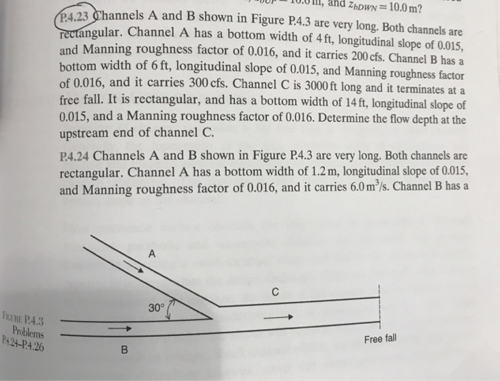 Channels A and B shown in Figure P.4.3 are very long. | Chegg.com