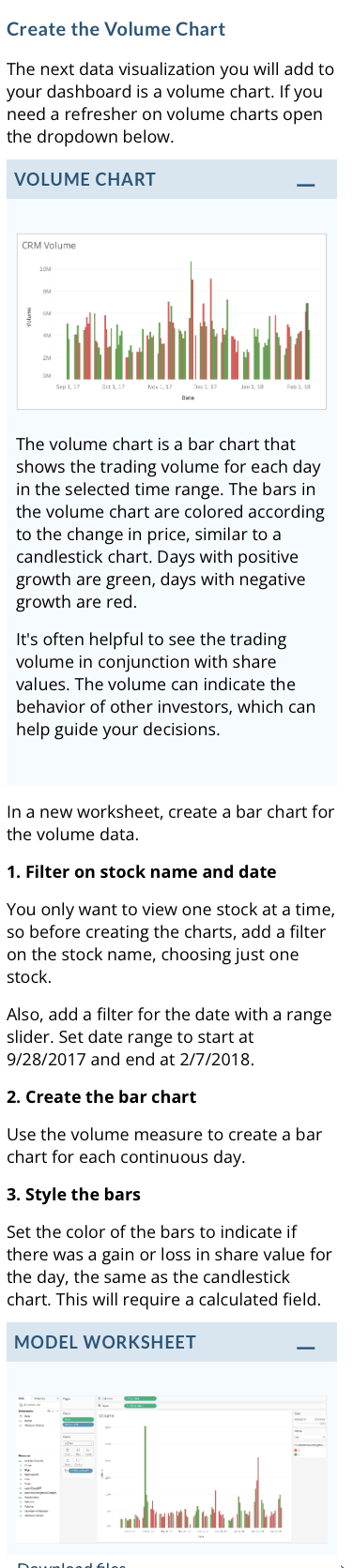 Create Advanced Visualizations with Stock Market Data | Chegg.com