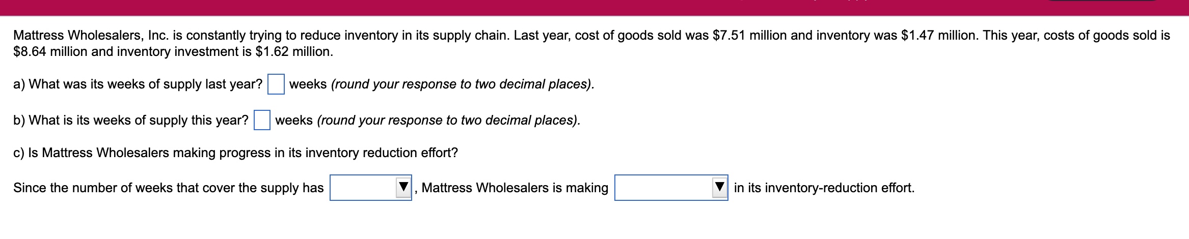 Solved Cs options are; increase, decrease, not changed / | Chegg.com