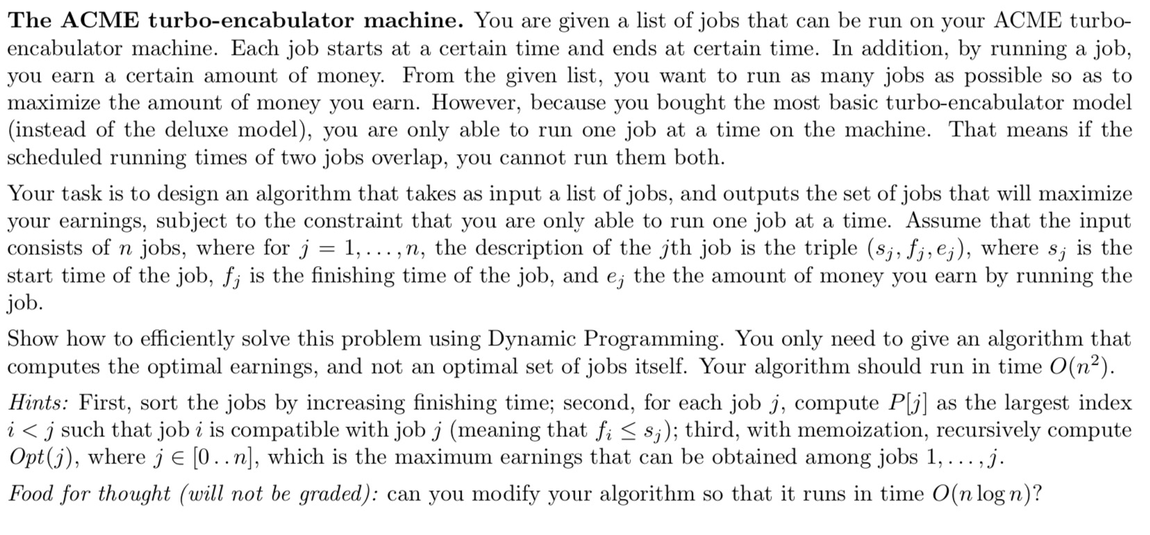 Solved The ACME turbo-encabulator machine. You are given a | Chegg.com