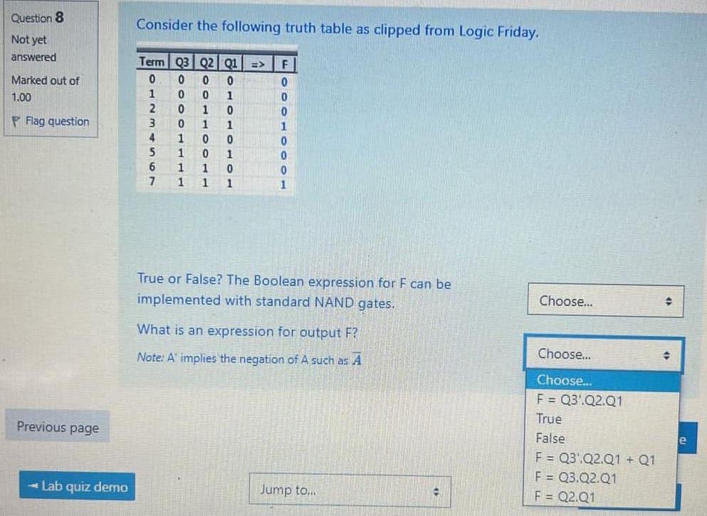 Solved Consider the following truth table as clipped from | Chegg.com