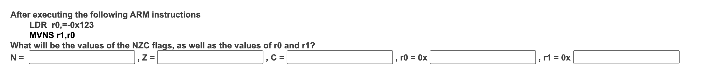After executing the following ARM instructions LDR | Chegg.com