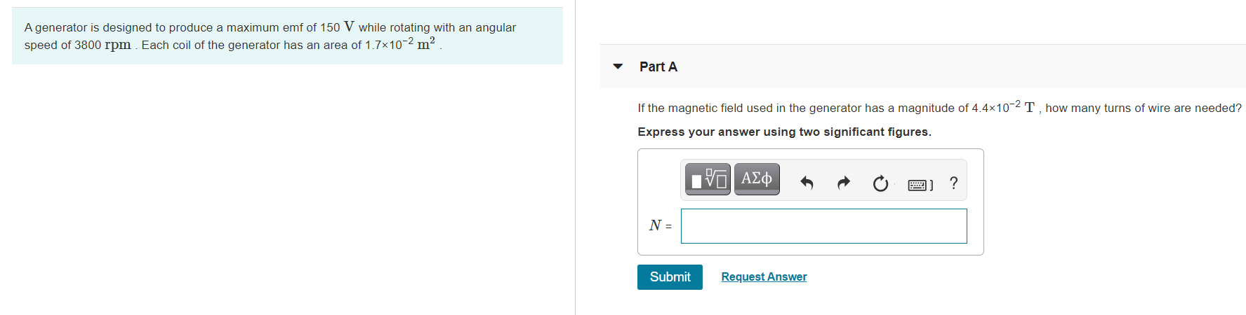 Solved A generator is designed to produce a maximum emf of | Chegg.com