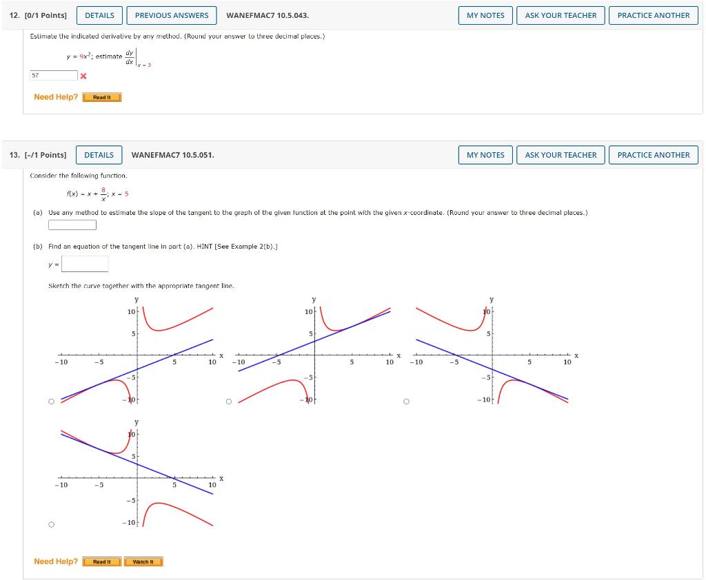 Solved 12. [0/1 Points] DETAILS PREVIOUS ANSWERS WANEFMAC7 | Chegg.com