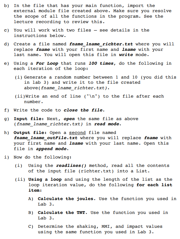 Solved This lab assignment continues the Earthquakes theme. | Chegg.com