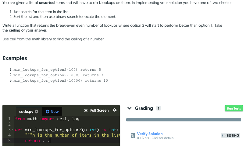 Solved You are given a list of unsorted items and will have | Chegg.com