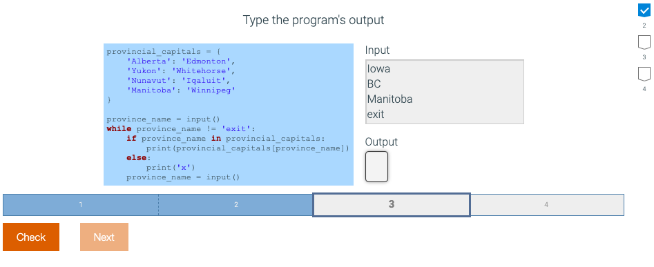 Solved Type the program's output 2 Input 3 | Chegg.com