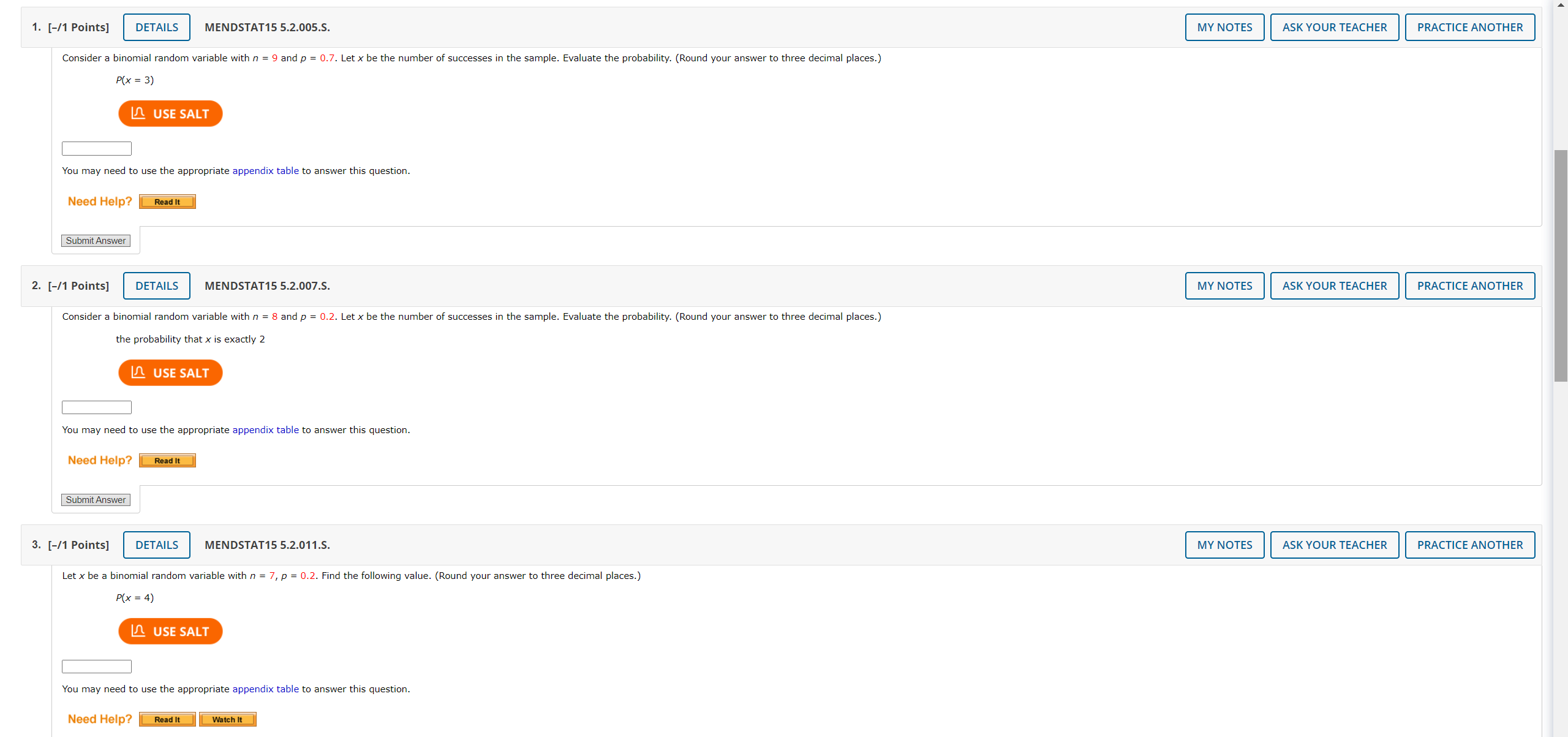 Solved P(x=3) You may need to use the appropriate appendix | Chegg.com