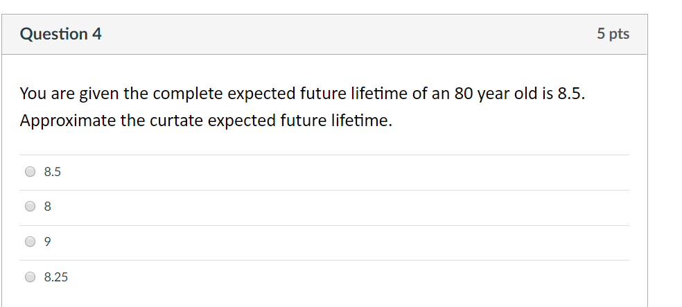 Solved Question 4 5 pts You are given the complete expected | Chegg.com
