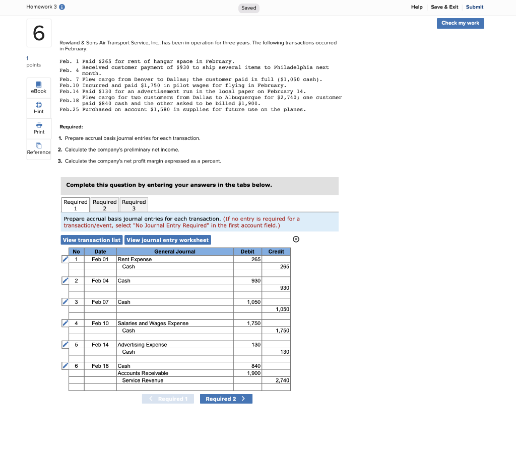 Solved Homework 3 Saved Help Save & Exit Submit Check my | Chegg.com
