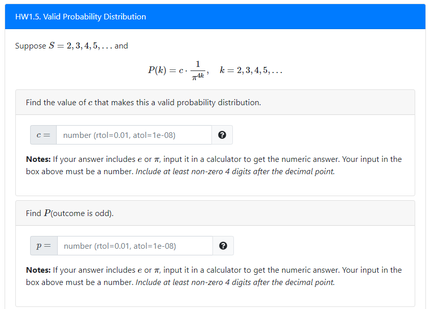 Solved HW1.5. Valid Probability Distribution Suppose S = 2, | Chegg.com