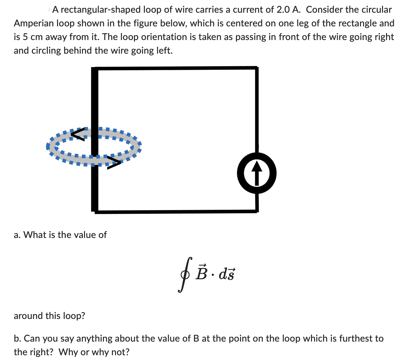 Solved A rectangular-shaped loop of wire carries a current | Chegg.com