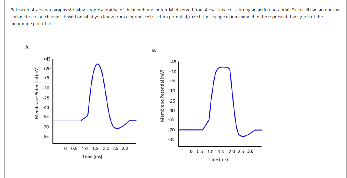 Solved Below are 4 separate graphs showing a representative | Chegg.com