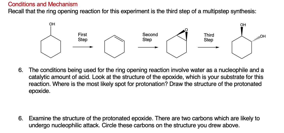 Solved Conditions and Mechanism Recall that the ring opening | Chegg.com