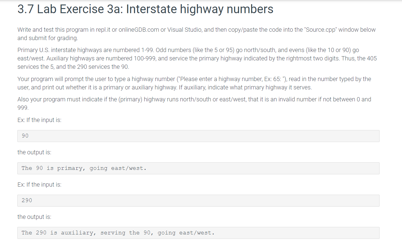 Solved Write and test this program in repl.it or | Chegg.com