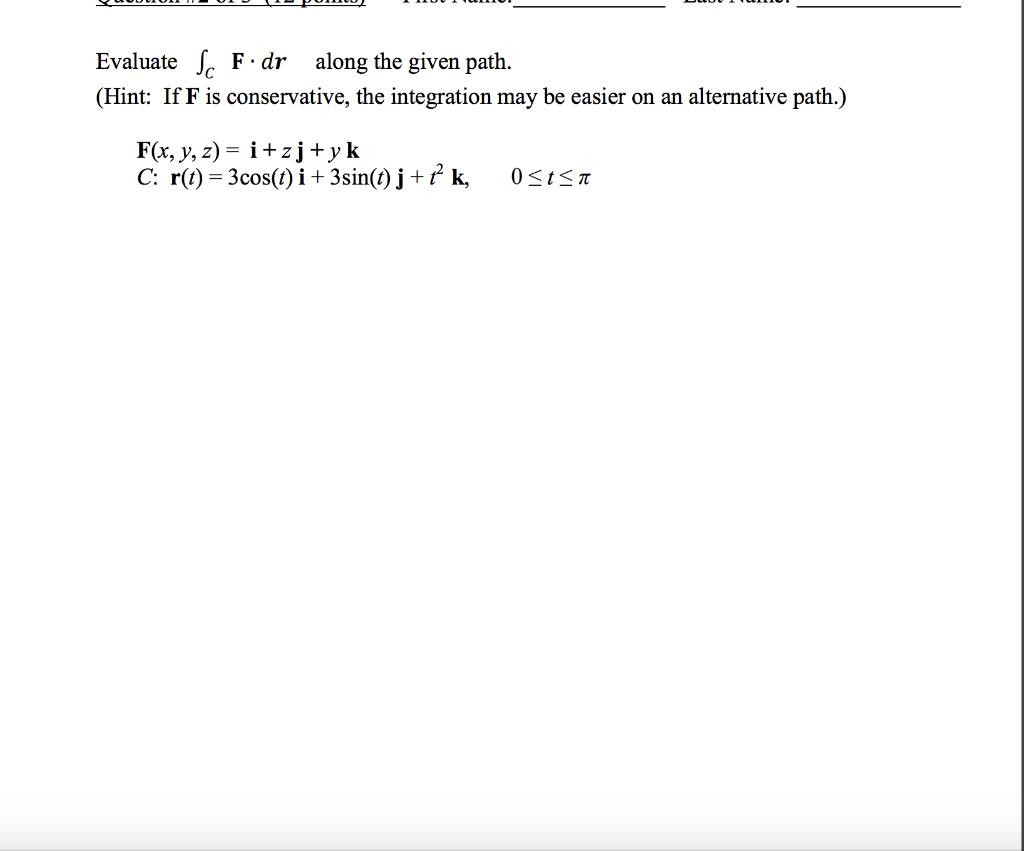Solved Evaluate c F-dr along the given path. (Hint: If F is | Chegg.com