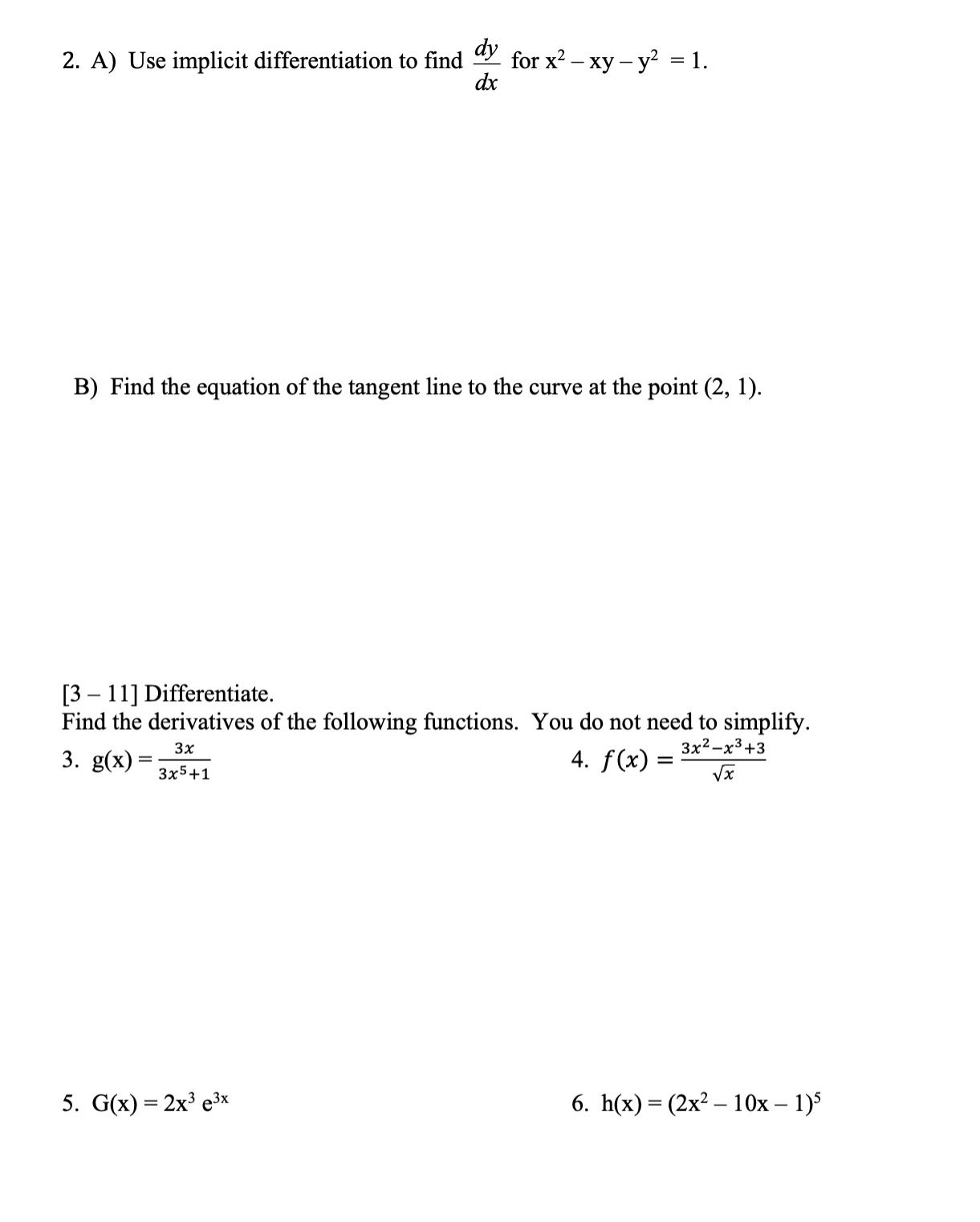 Solved A) ﻿Use implicit differentiation to find dydx ﻿for | Chegg.com